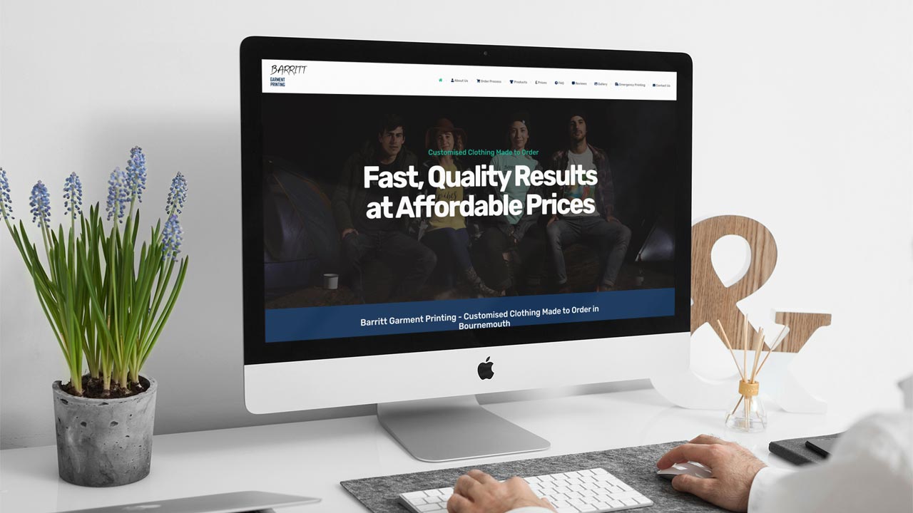 Barritt Garment Printing website designed, built & maintained by Lucent Dynamics