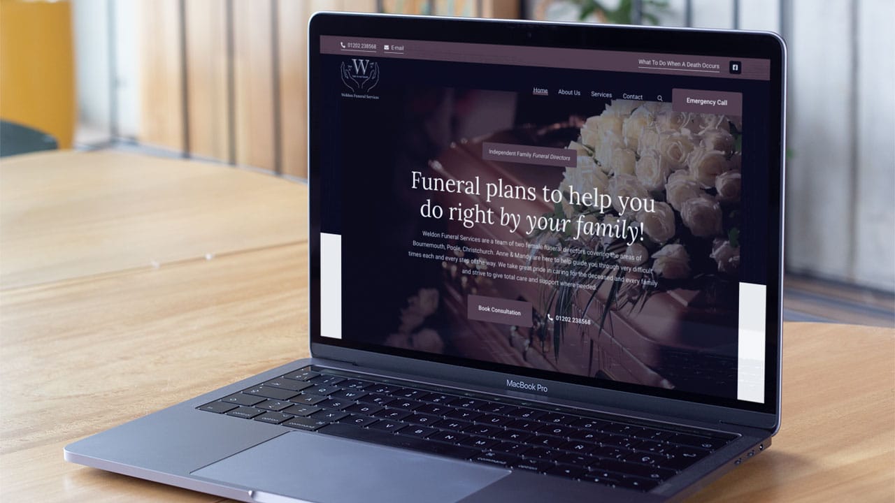 Weldon Funeral Services website designed, built & maintained by Lucent Dynamics